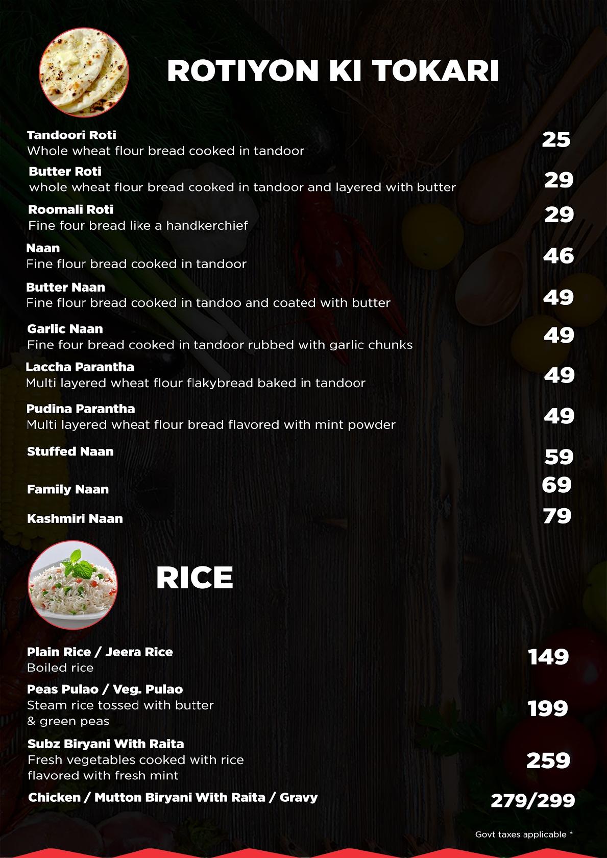 Menu at Darbar Restaurant, Ghaziabad, Hint House