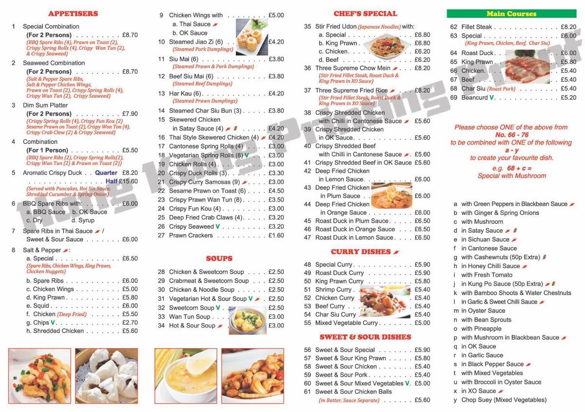 Menu at Panda Panda fast food, Stockport, 58 Park Ln