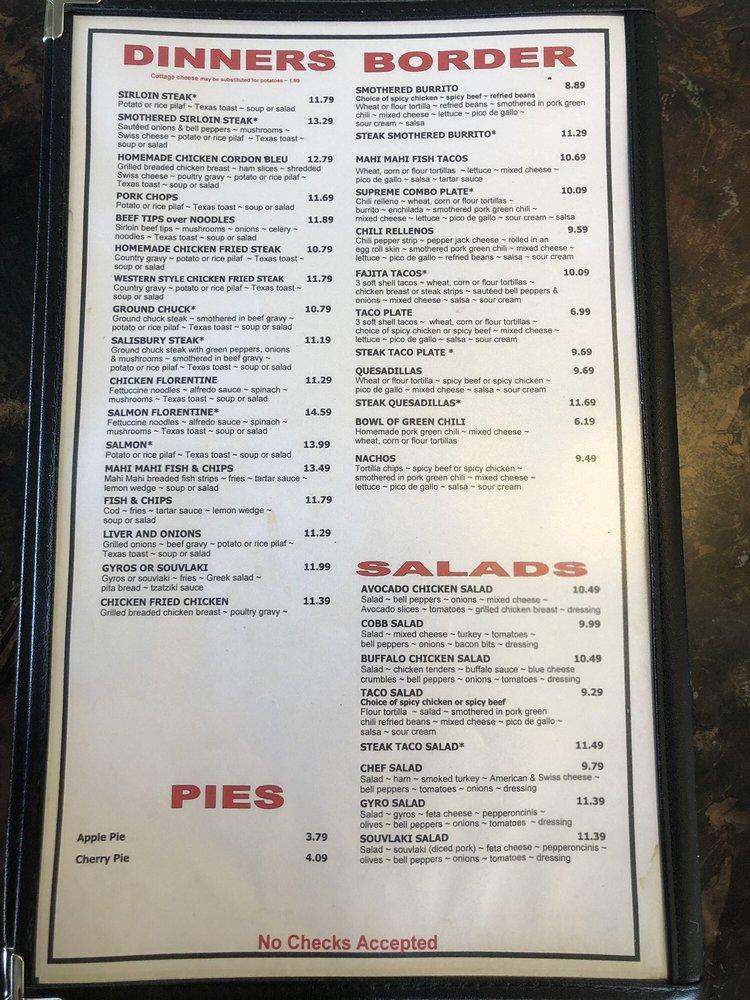 Menu at Ranch House Cafe, Denver