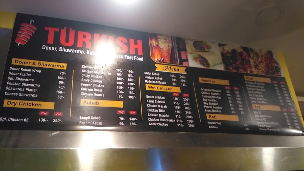 Menu at Turkish - doner, shawarma, Hyderabad