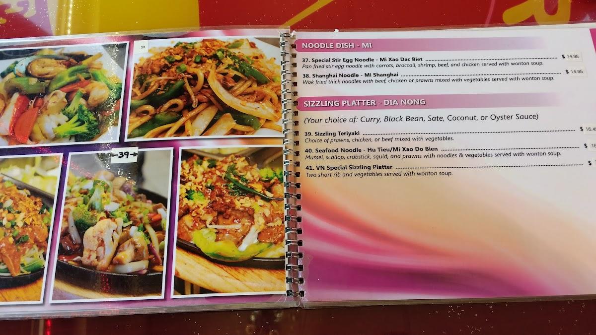 Menu at VN Express (2014) Ltd. restaurant, Fort Saskatchewan