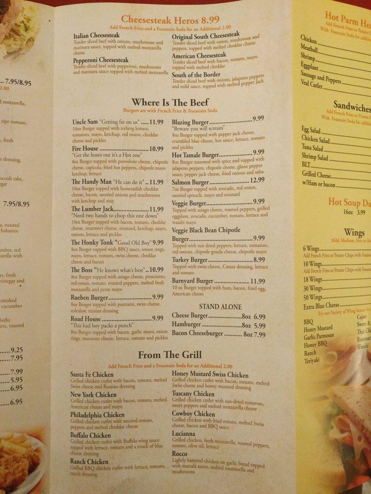 Menu at Villa D'oro Italian Deli and Bakery, Crugers