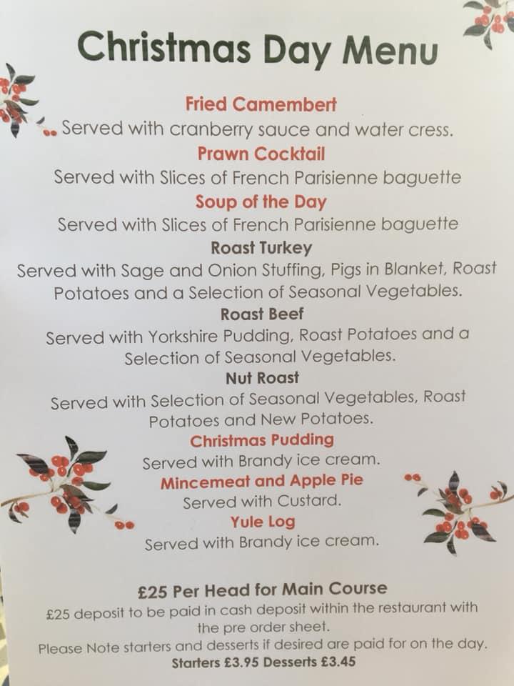 Menu at Marine Gardens Restaurant, Worthing