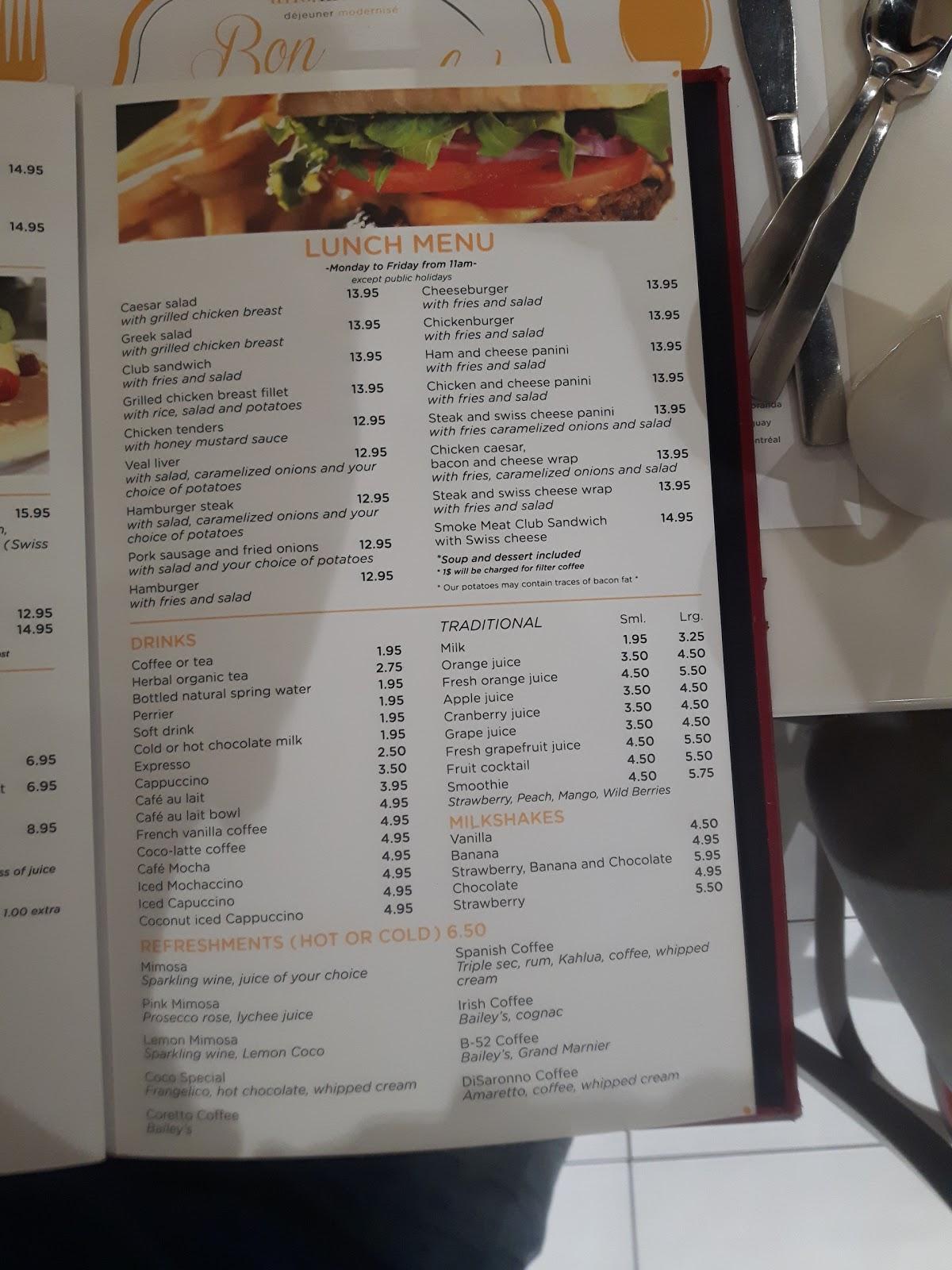 Menu au Allô mon Coco Maisonneuve restaurant, Montréal, Blvd. De ...