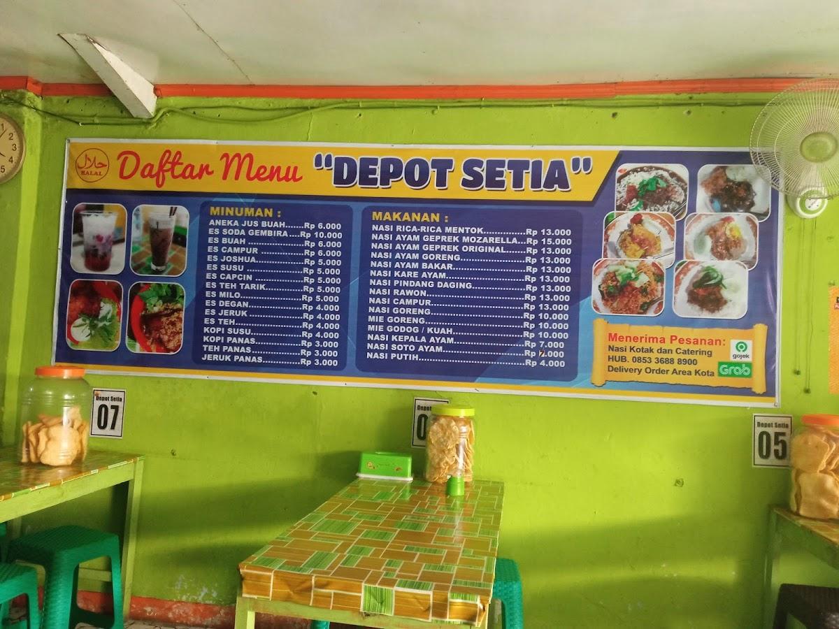 Menu at Depot Setia restaurant, Ponorogo, Jl. Soekarno Hatta No.38