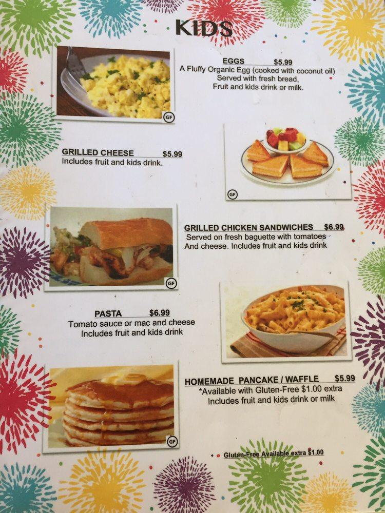 Menu at Zigi Cafe, Tampa