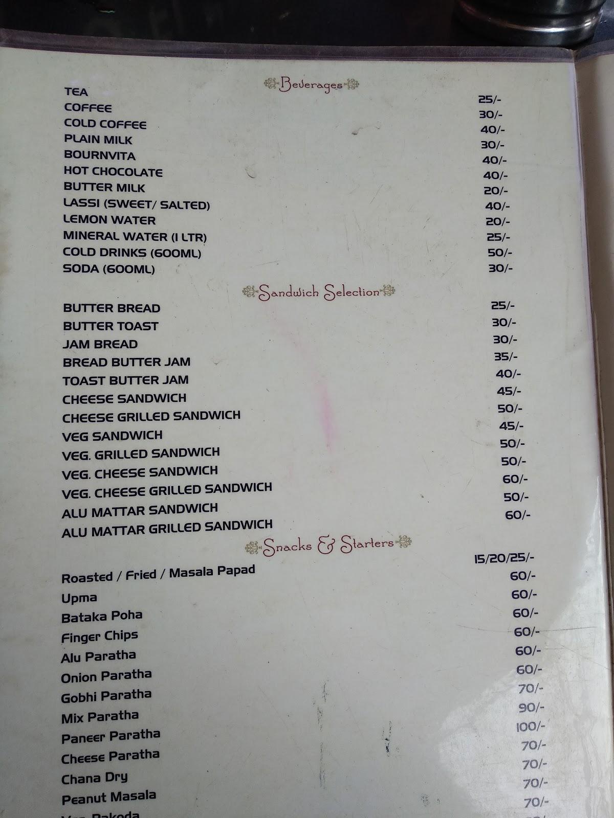 Menu at Good Luck Restaurant ( Pure Veg. ), Mount Abu