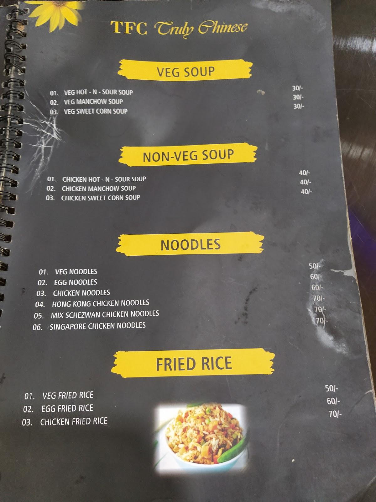 Menu at The Food Corner (TFC), Jamshedpur