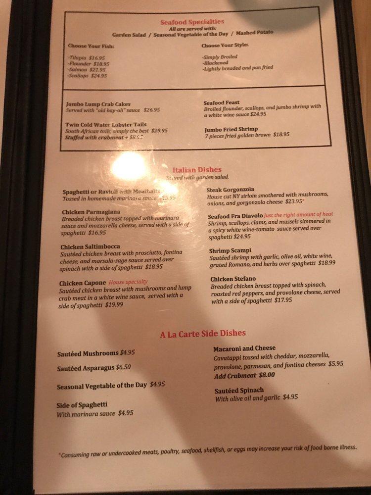 Menu at Dakota Prime Steakhouse and Sushi Bar, Vineland
