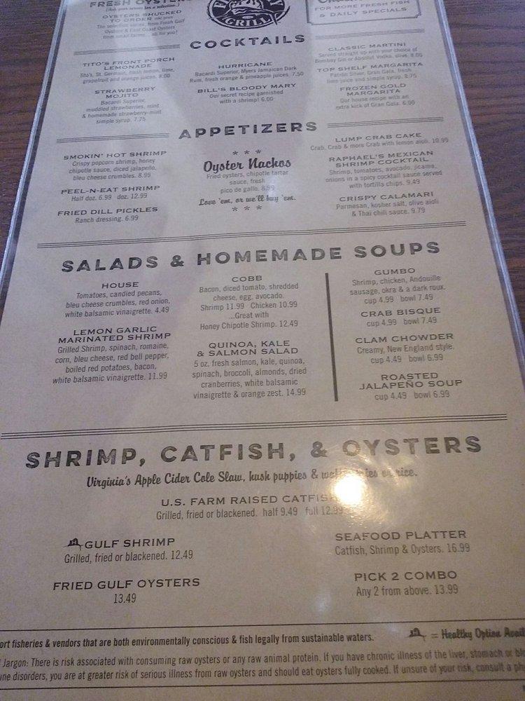 Menu at Fish City Grill restaurant, Flower Mound
