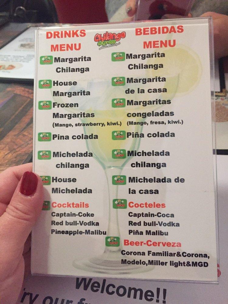 Menu at Chilango Express LLC restaurant, West Allis, W Lincoln Ave