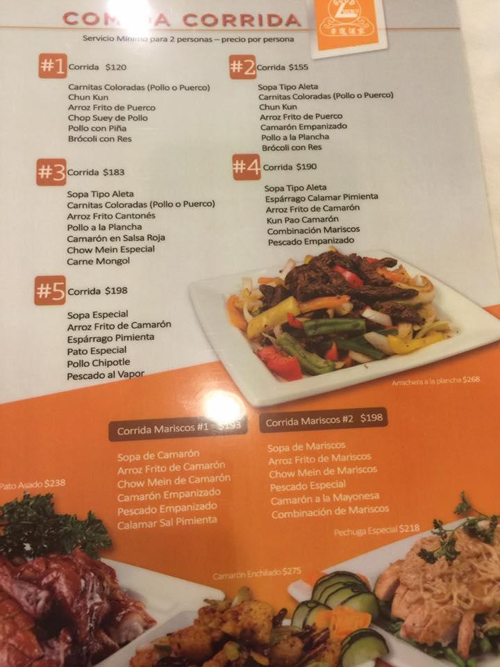 Menu at Good luck restaurant, Mexicali, Calz Independencia 1785