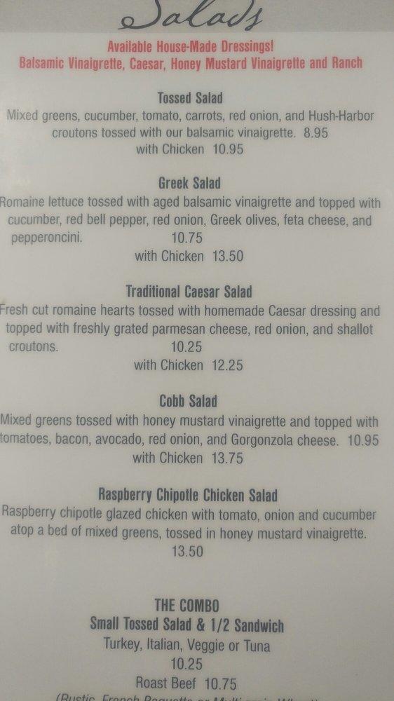 Menu at Hush-Harbor Artisan Bakery & Cafe, Atascadero