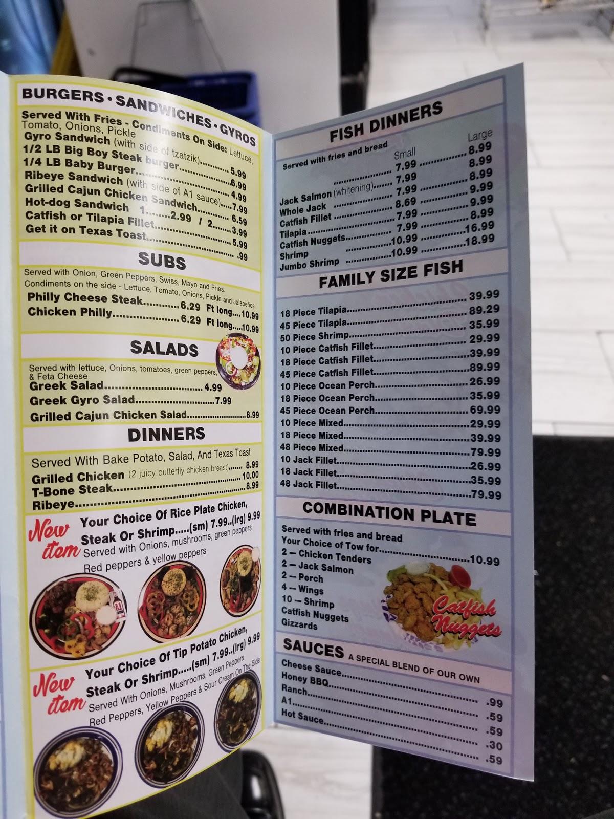 Menu at King Grill restaurant, St. Louis, N Grand Blvd