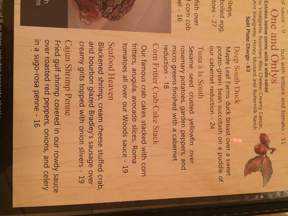 Menu at Backwoods Crossing pub & bar, Tallahassee