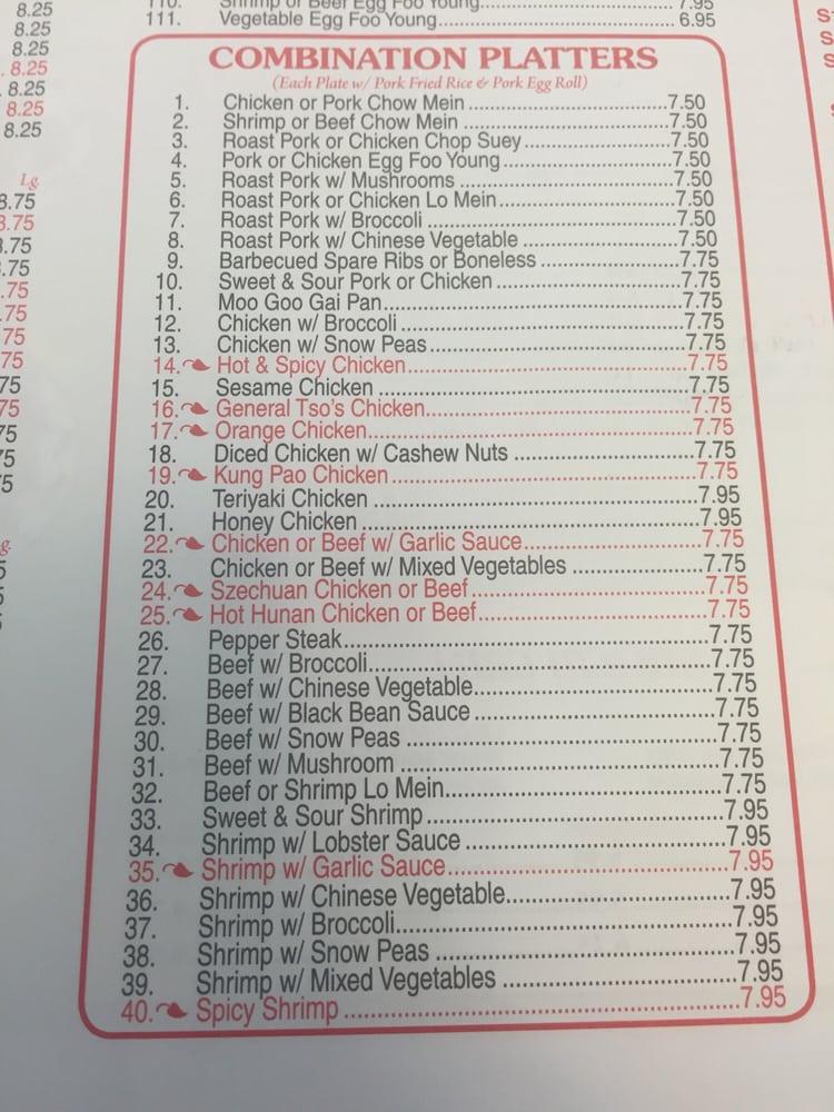 Menu at China Fun Restaurant, Pace