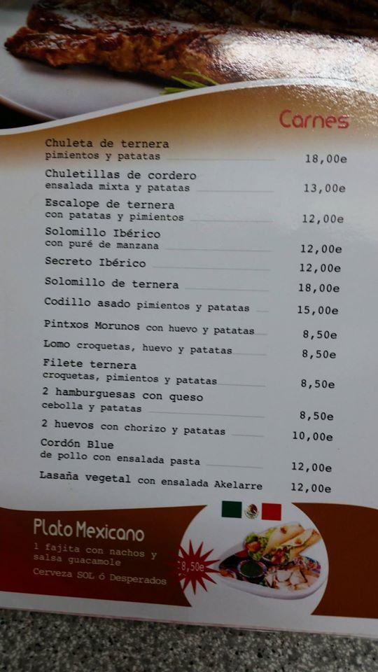 Carta del restaurante AKELARRE TABERNA, Bermeo