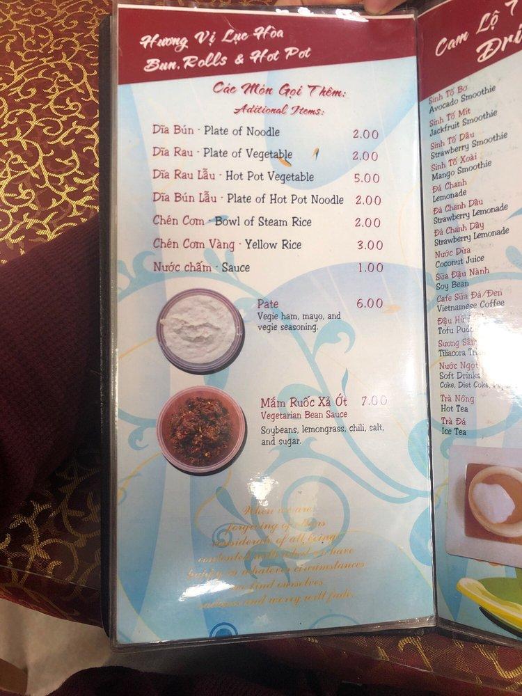 Menu at Bodhi Bowl restaurant, Sacramento