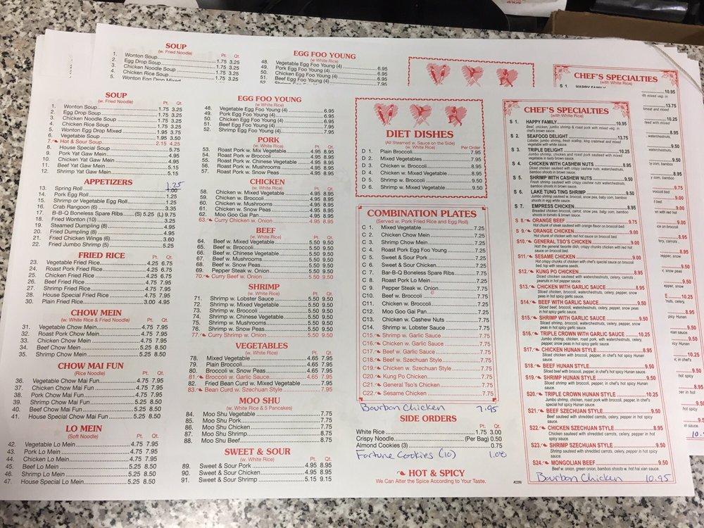 China Wok Restaurant Menu 2022