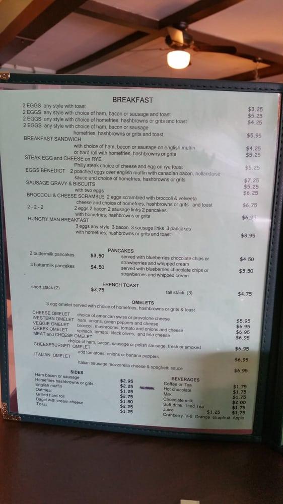 Menu at Marie's Family Diner restaurant, Alden