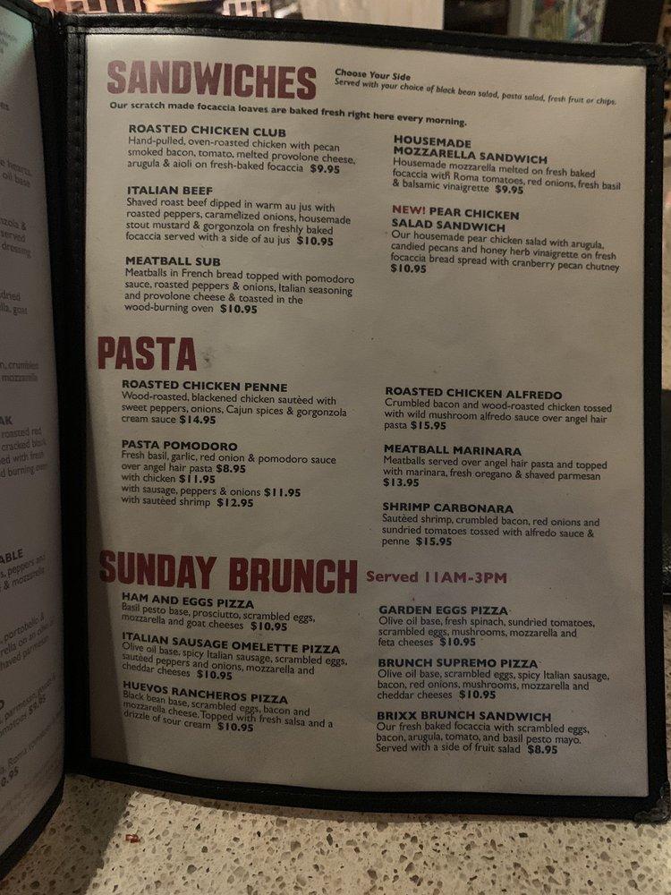 Menu at Brixx Wood Fired Pizza + Craft Bar, Virginia Beach, Landstown ...