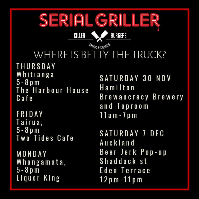 Menu at Serial Griller fast food, Hahei