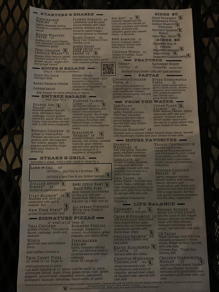 Carta del pub y bar Buck & Honey's - Sun Prairie, Sun Prairie, 804 ...
