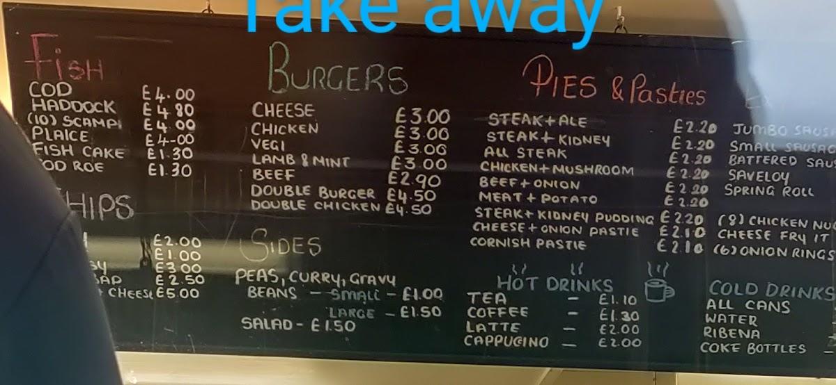 Menu at Dolphin Fish Bar, Barmouth