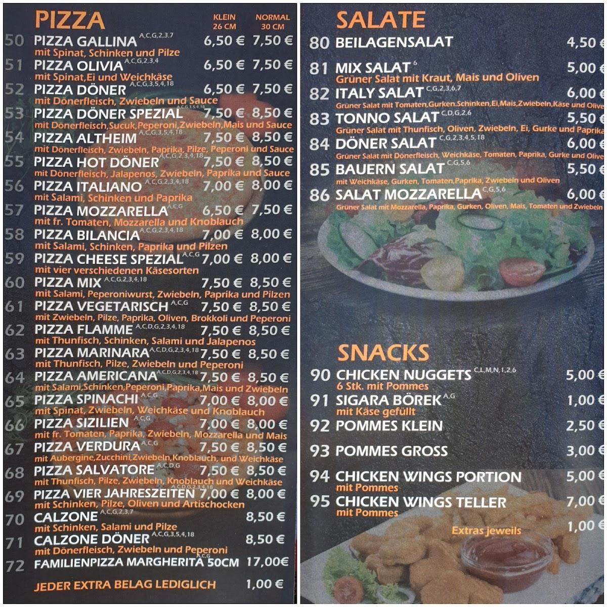 Menu at Döner Dag restaurant, Münster
