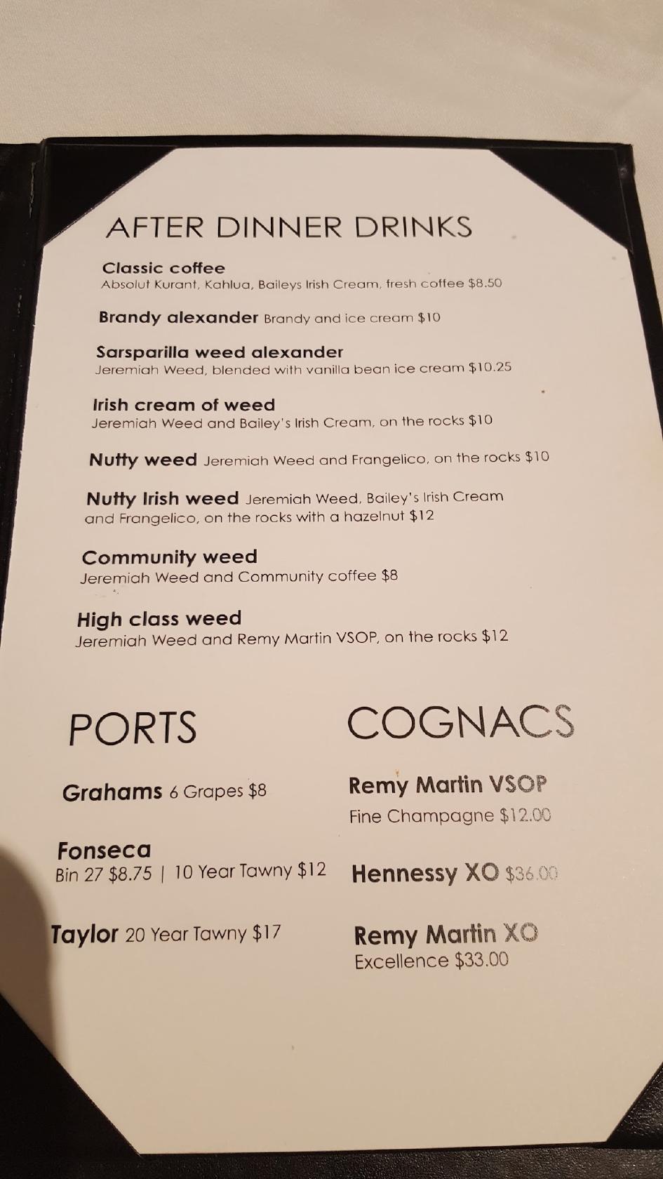Menu at The Classic Cafe at Roanoke, Roanoke