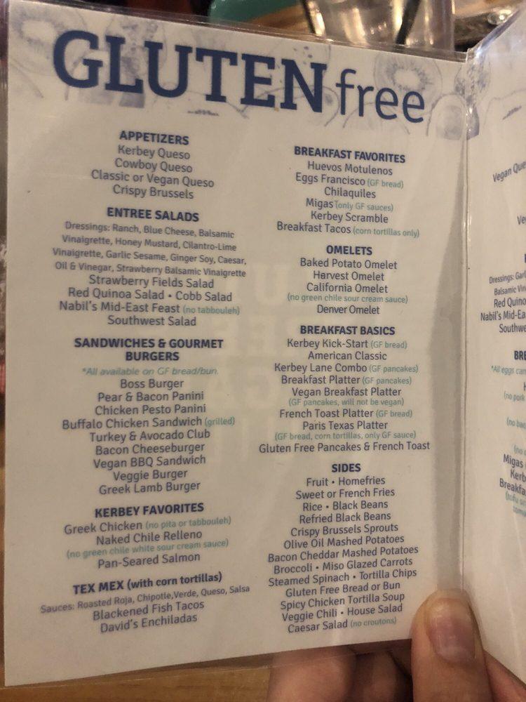 Menu at Kerbey Lane Cafe - South, Austin, S Lamar Blvd