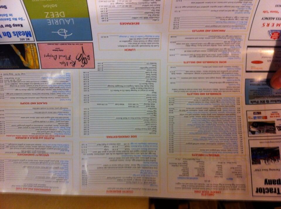 Menu at Raul's Striper Cafe, Rio Vista