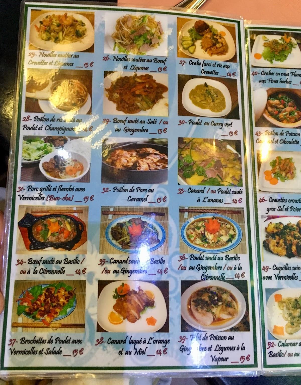 Menu at Family restaurant, Paris, 98 Ave Parmentier