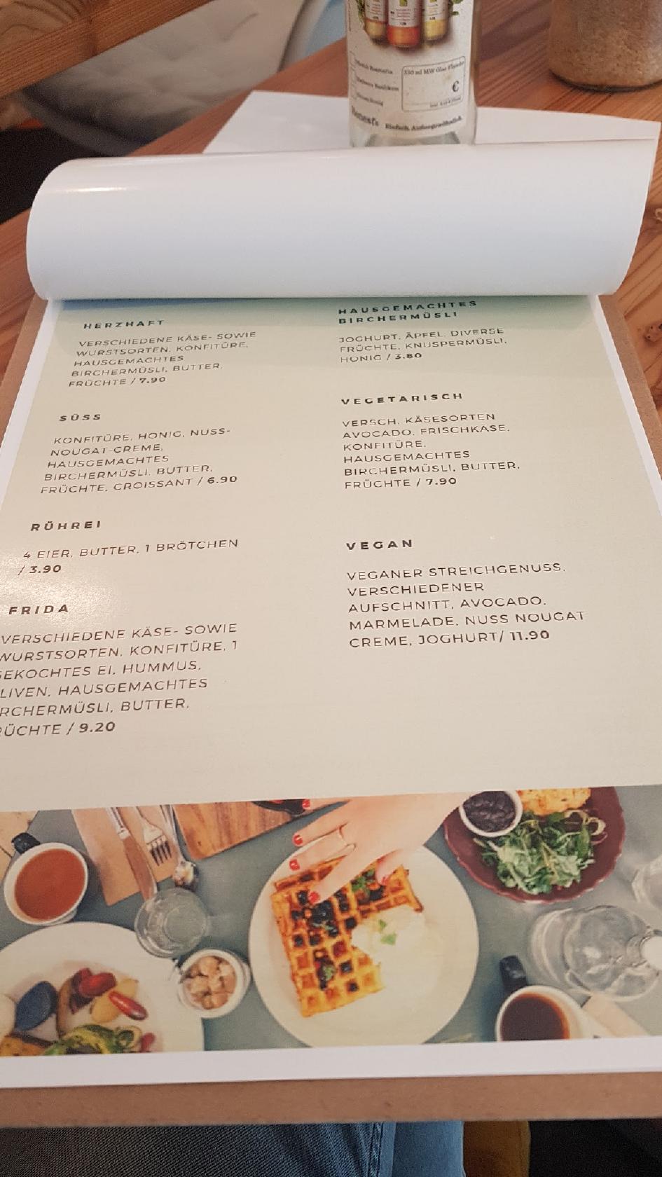 Speisekarte von Café Frida cafe, Hildesheim