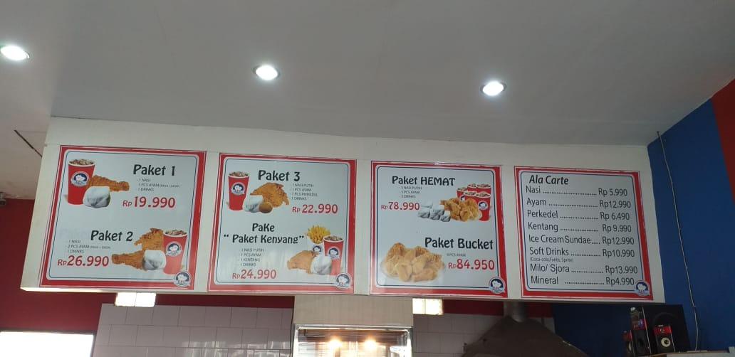 Menu at Erina Fried Chicken Padalarang restaurant, Padalarang
