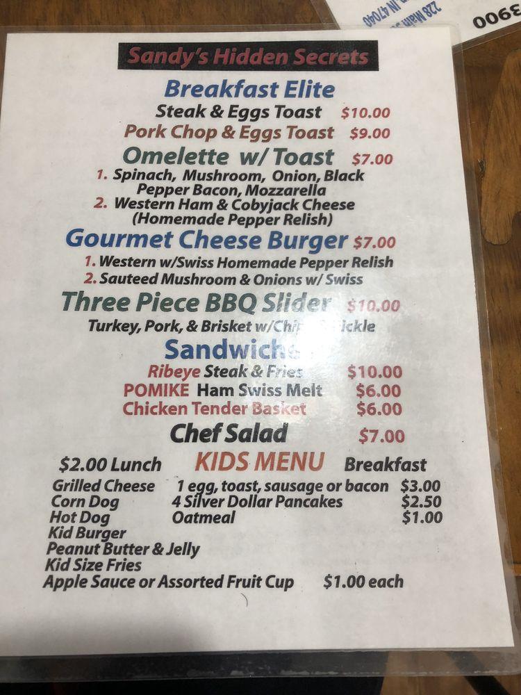 Menu at Main Street Diner BBQ, Rising Sun