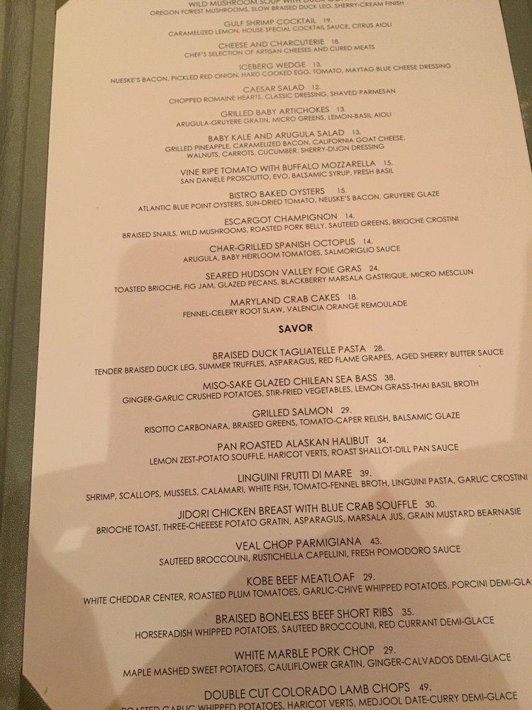 Menu at POM Restaurant, Indio, 84-245 Indio Springs Dr