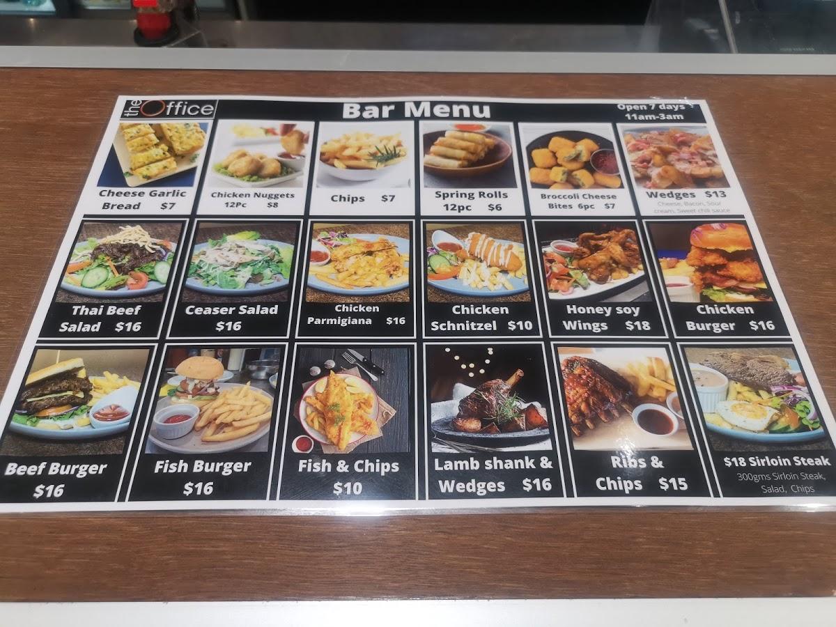 Menu at The Office pub & bar, Palmerston North