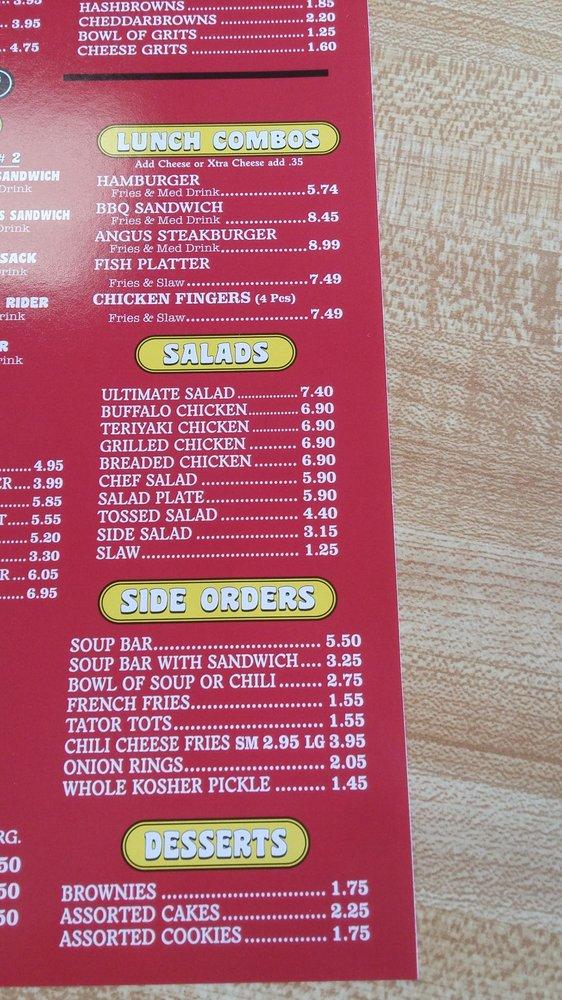 Menu at Andy's Sandwich Shoppe fast food, Jacksonville, 503 Lane Ave S