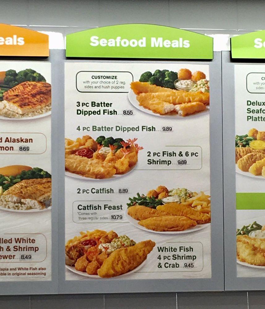 Menu at Captain D's fast food, Memphis, N Germantown Pkwy