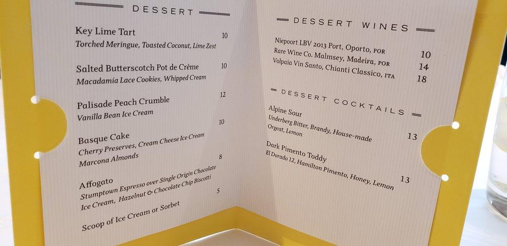 Menu at Clark's Oyster Bar - Aspen, Aspen