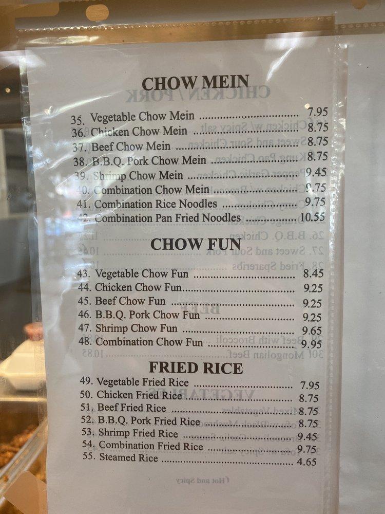 Menu at Combo Express restaurant, Vallejo