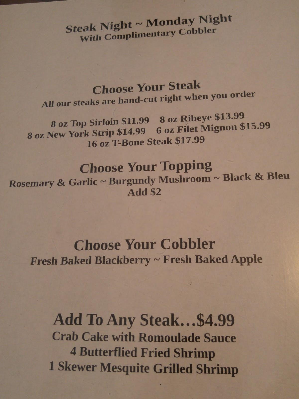 Menu at Home Plate Cafe & Bakery, Hot Springs Village