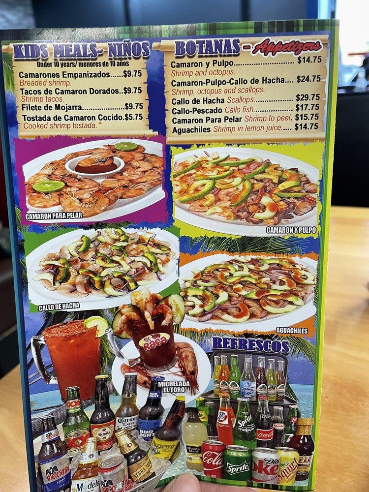 Menu at Mariscos El Rafa restaurant, Chino