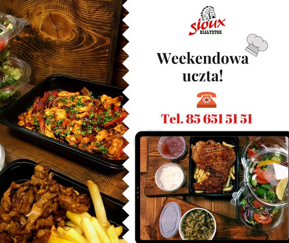 Menu at Sioux Restauracja restaurant, Bialystok
