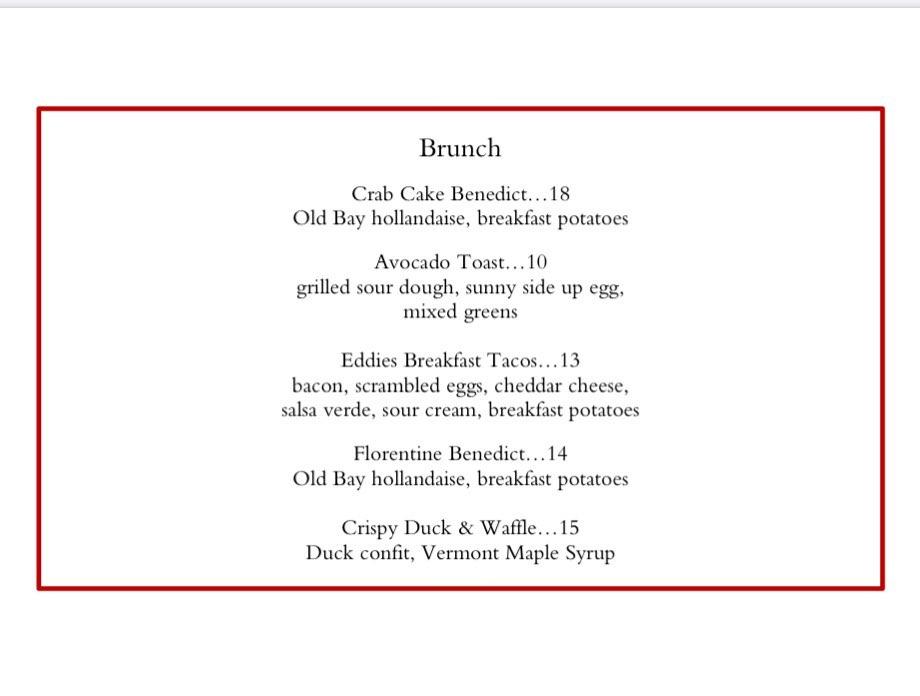 Menu at Walter’s Sports Bar, Washington, 10 N St SE