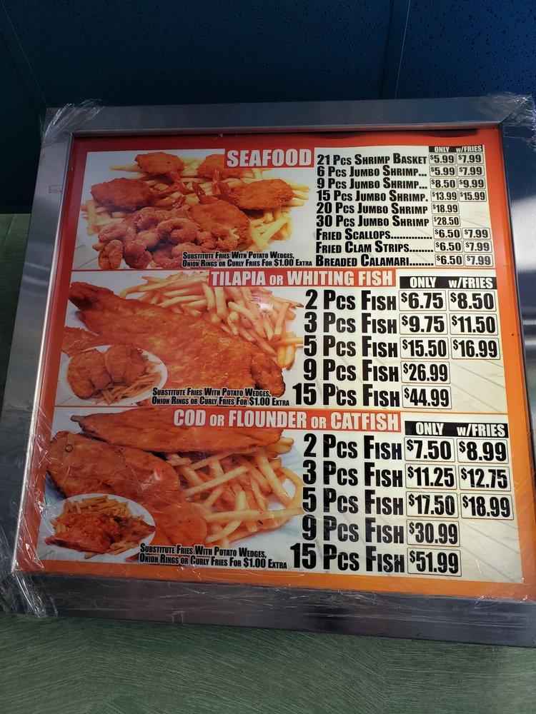 Menu at Crown Fried Chicken restaurant, Ansonia