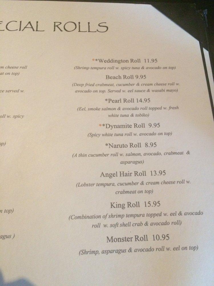 Menu at Kami Chinese Thai & Sushi restaurant, Wesley Chapel