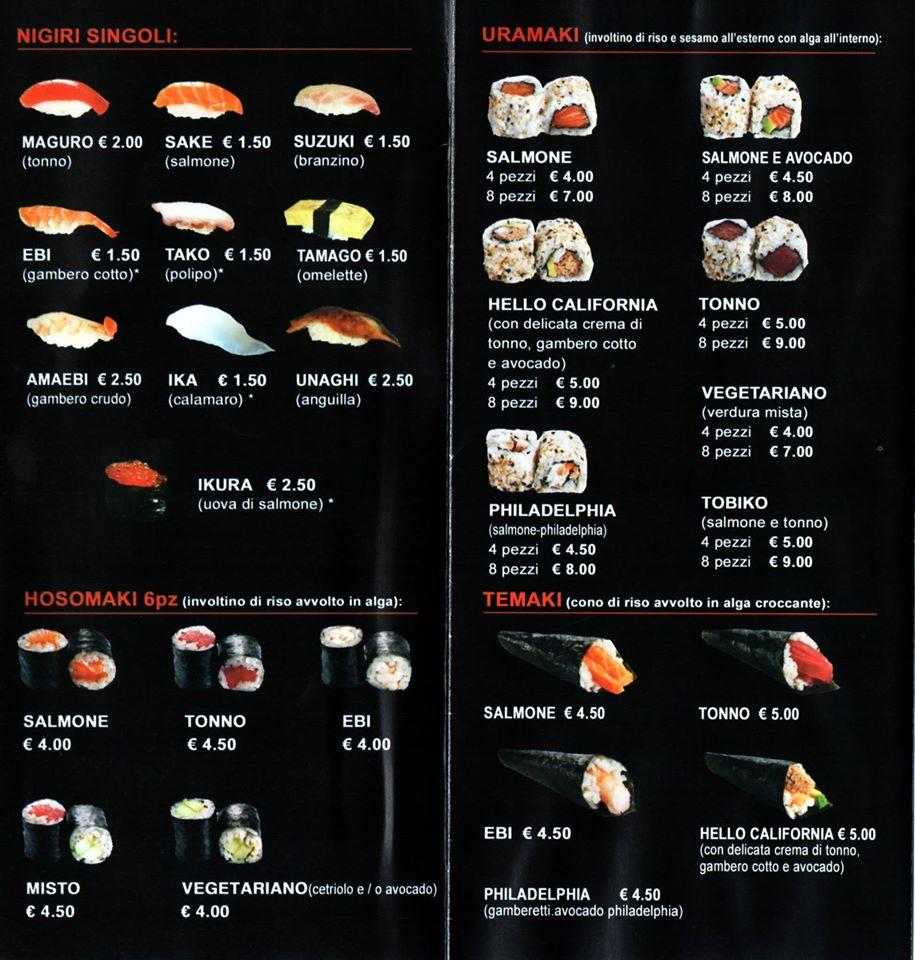 Menu at Hello Sushi - Sushi Bar, Sondrio