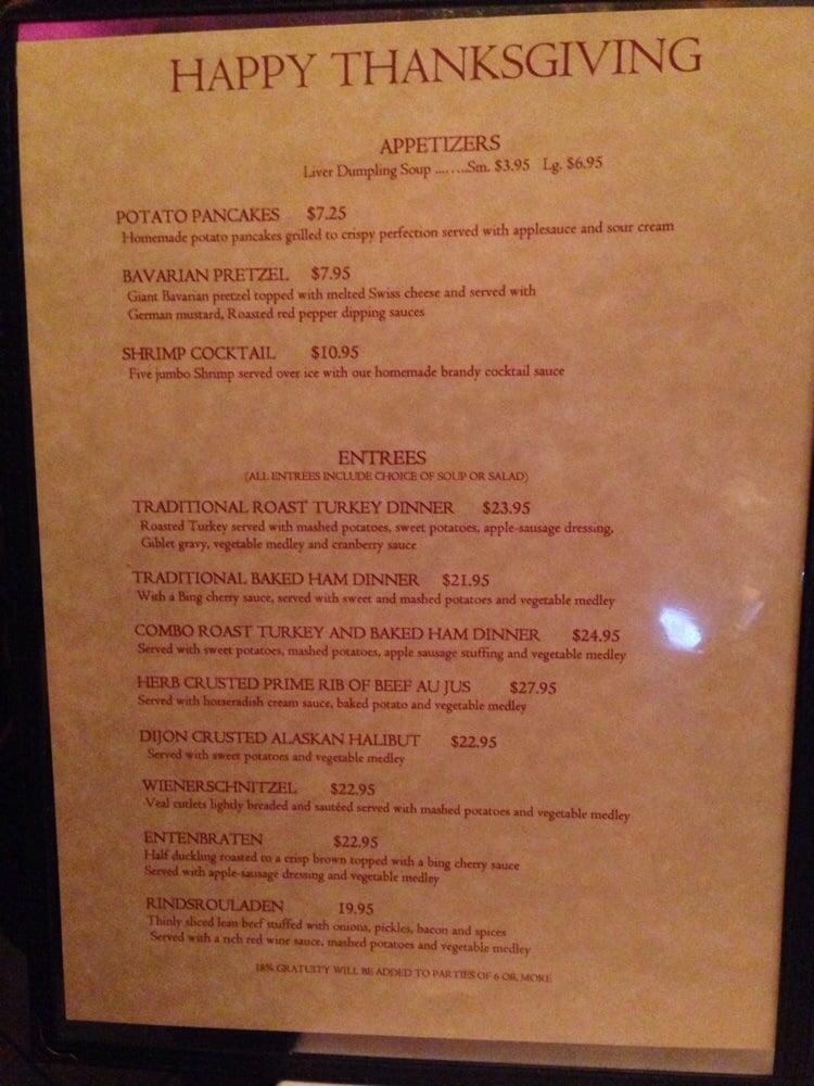 Menu at Edelweiss German American Cuisine pub & bar, Norridge